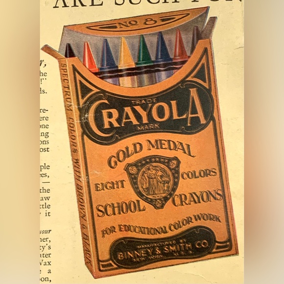 Binney & Smith | Art | Vintage 928 Crayola Crayons Print Ad Rubens ...
